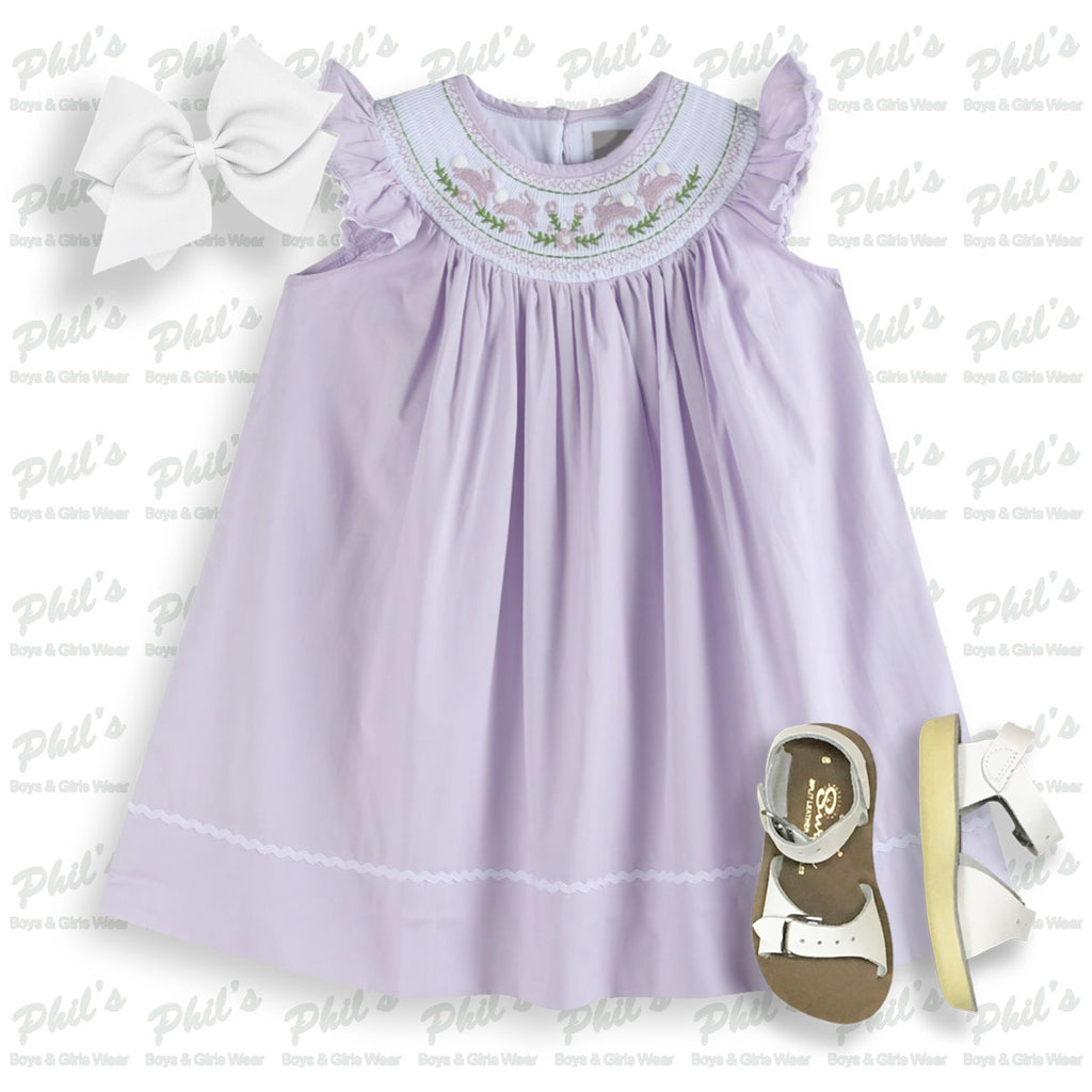 Lavender Easter Bunny Smock Dress – Phil's Boys and Girls Wear