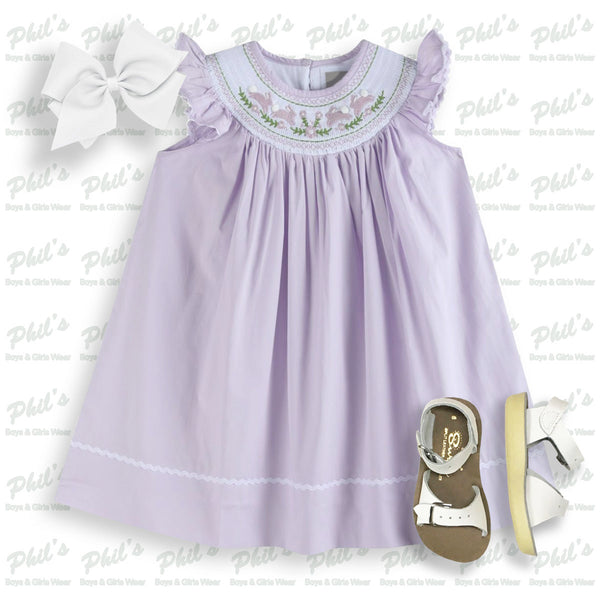 Lavender Easter Bunny Smock Dress – Phil's Boys and Girls Wear